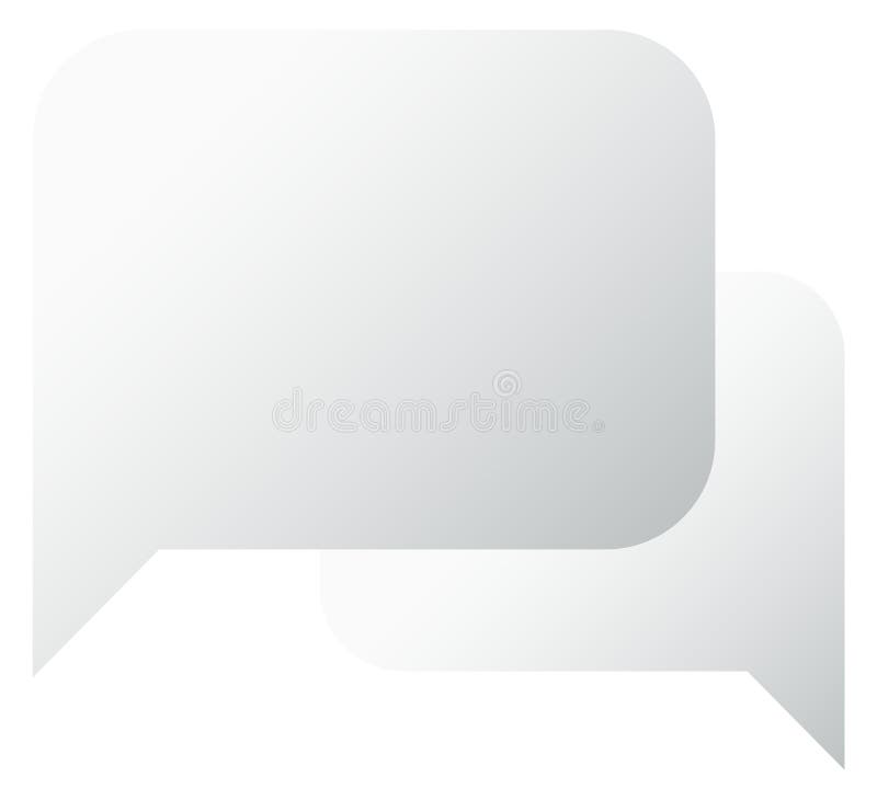 Chat Message Symbol. White Smooth Shadow Shape Stock Vector ...