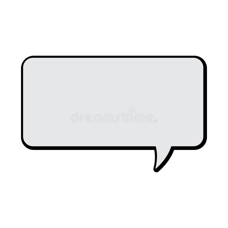 Chat Message Template. Rectangular Text Frame Speech Bubble Stock ...