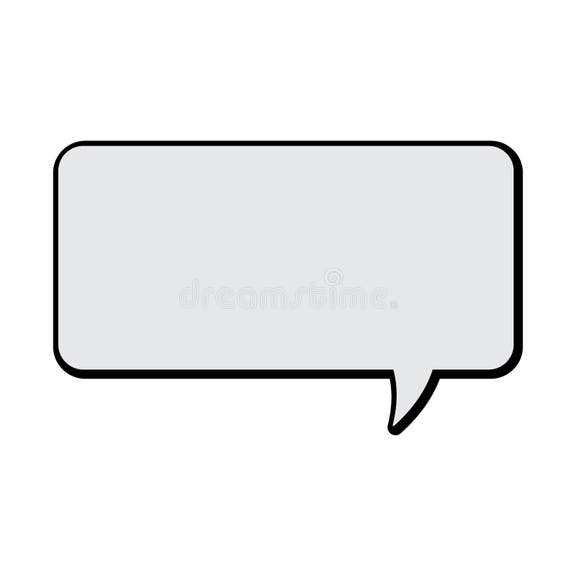 Chat Message Template. Rectangular Text Frame Speech Bubble Stock Vector - Illustration of ...