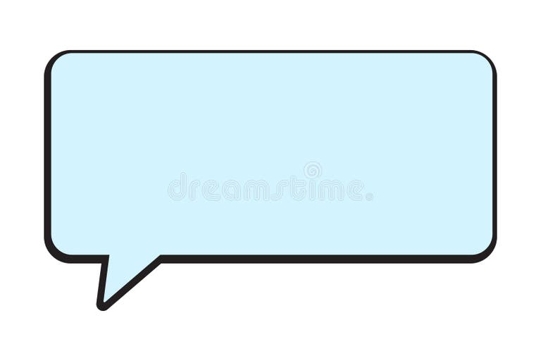 Chat Message Template. Rectangular Text Frame Speech Bubble Stock ...