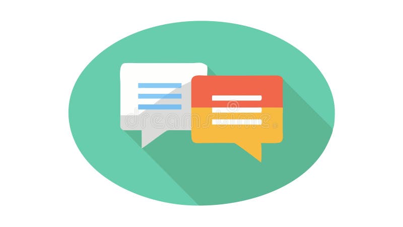 Chat Messages Communication Bubbles Flat Design UI UX Element, Vector ...