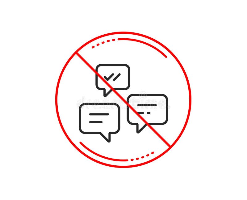 Chat Messages Line Icon. Conversation or SMS. Vector Stock Vector ...