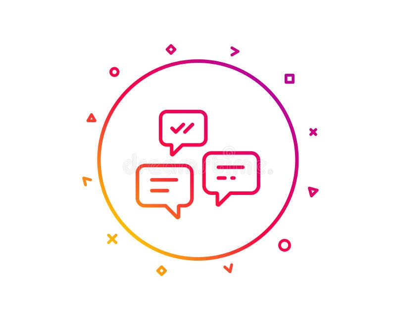 Chat Messages Line Icon. Conversation or SMS. Vector Stock Vector ...