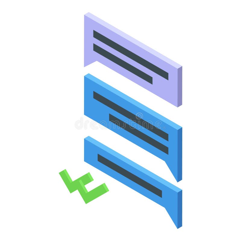 Chat Messages Stack is Showing Successful Communication Stock Vector ...