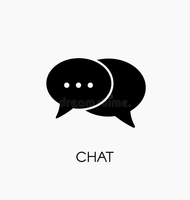 Chat and Messaging Icon Flat Vector Illustration Stock Vector ...