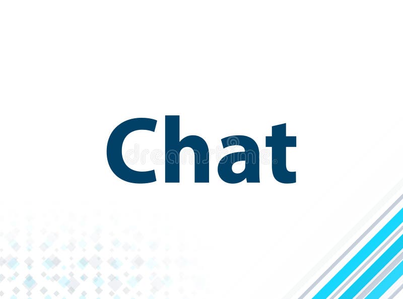 Chat Modern Flat Design Blue Abstract Background Stock Illustration ...