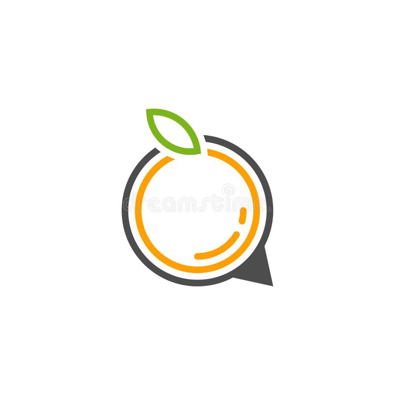 Chat with Modern Fresh Orange Logo Vector Illustration, Fresh Orange ...