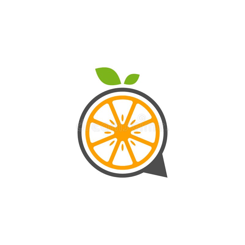 Chat with Modern Fresh Orange Logo Vector Illustration, Fresh Orange ...