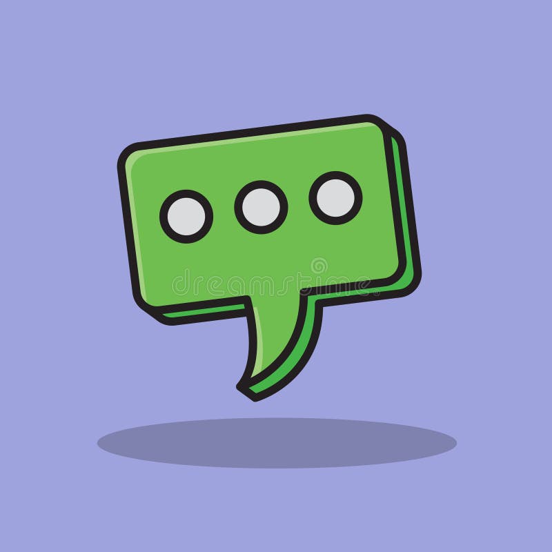 Chat Notification Cartoon Style Vector Design Stock Vector ...