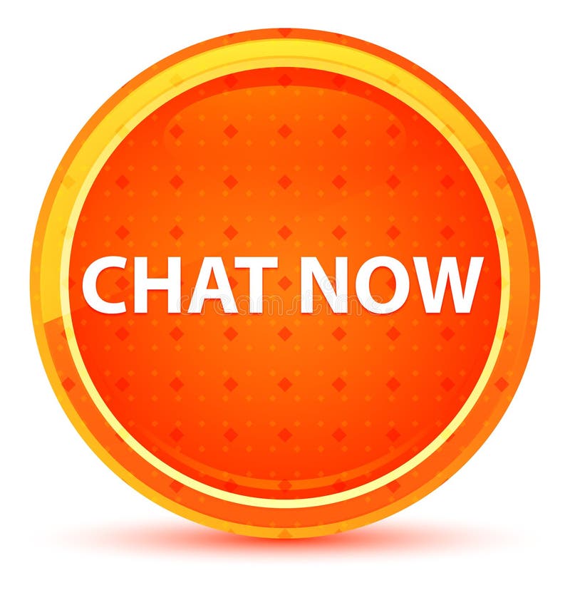 Chat Now Natural Orange Round Button Stock Illustration - Illustration ...