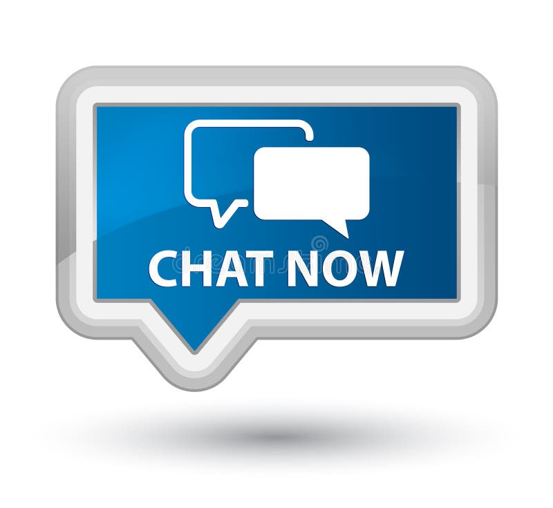 Chat Now Prime Blue Banner Button Stock Illustration - Illustration of ...