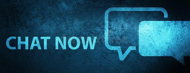Chat Now Special Blue Banner Background Stock Illustration ...