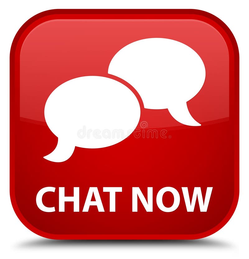 Chat Now Special Red Square Button Stock Illustration - Illustration of ...