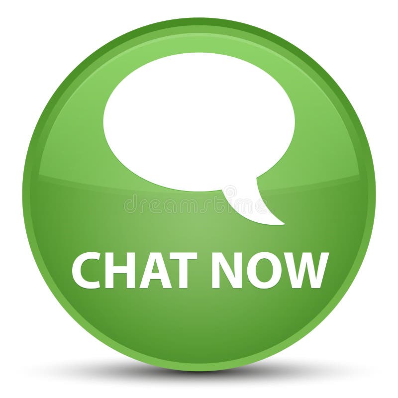 Chat Now Special Soft Green Round Button Stock Illustration ...