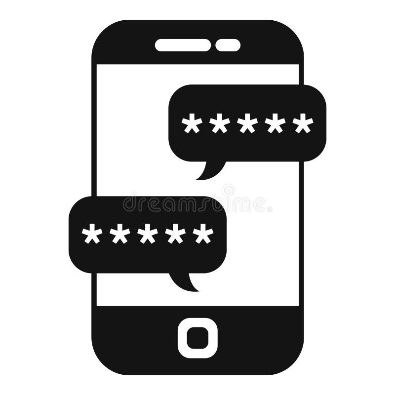 Chat Password Protection Icon Simple Vector. Personal Account Stock ...