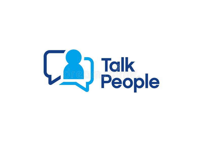Chat with People Logo. Consult Communication Technology Vector Design ...