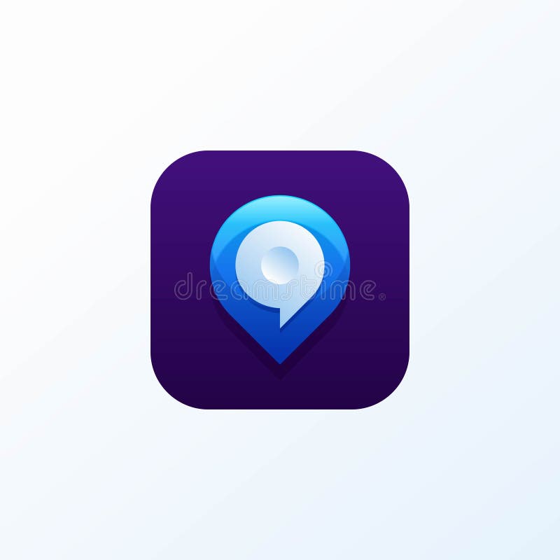 Chat Pin Icon Logo Ready To Use Stock Vector - Illustration of ...