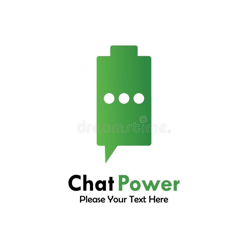 Chat power logo stock vector. Illustration of company - 264186386