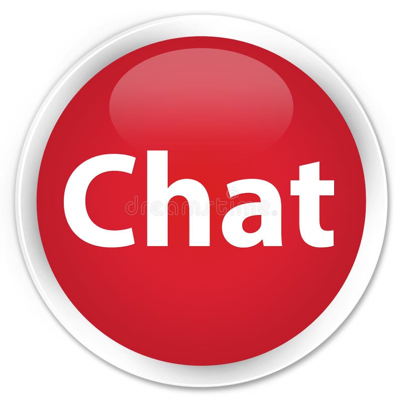 Chat Premium Red Round Button Stock Illustration - Illustration of ...