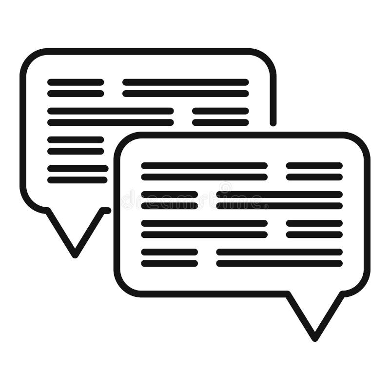 Chat Request Icon, Outline Style Stock Vector - Illustration of line ...