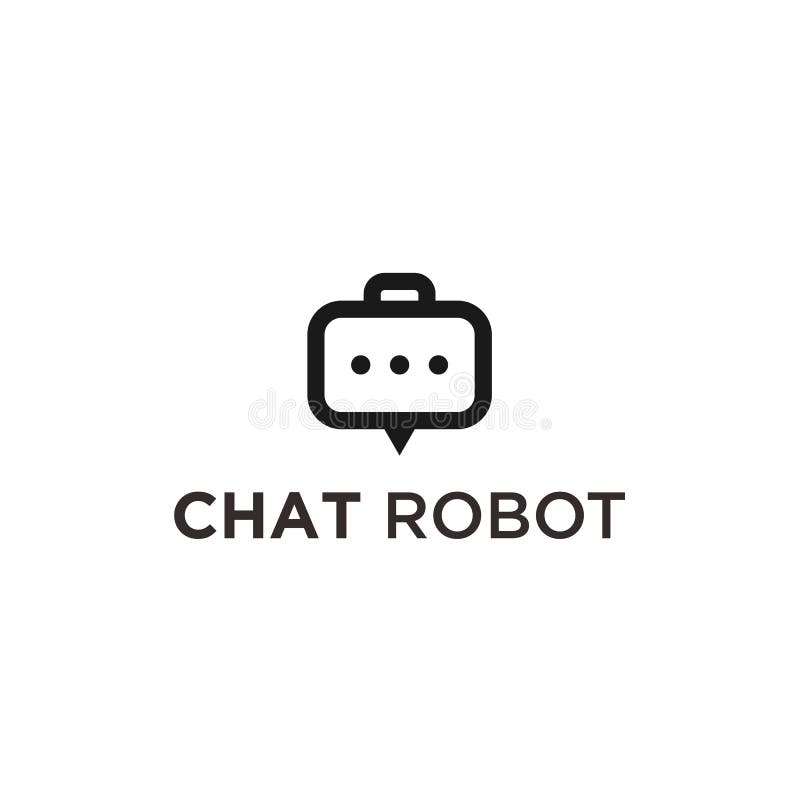 Chat Robot Logo or Vector Bot Stock Vector - Illustration of chatterbot ...