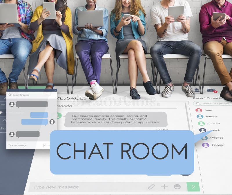 Chat Room Chatting Communication Connect Concept Stock Photo - Image of ...
