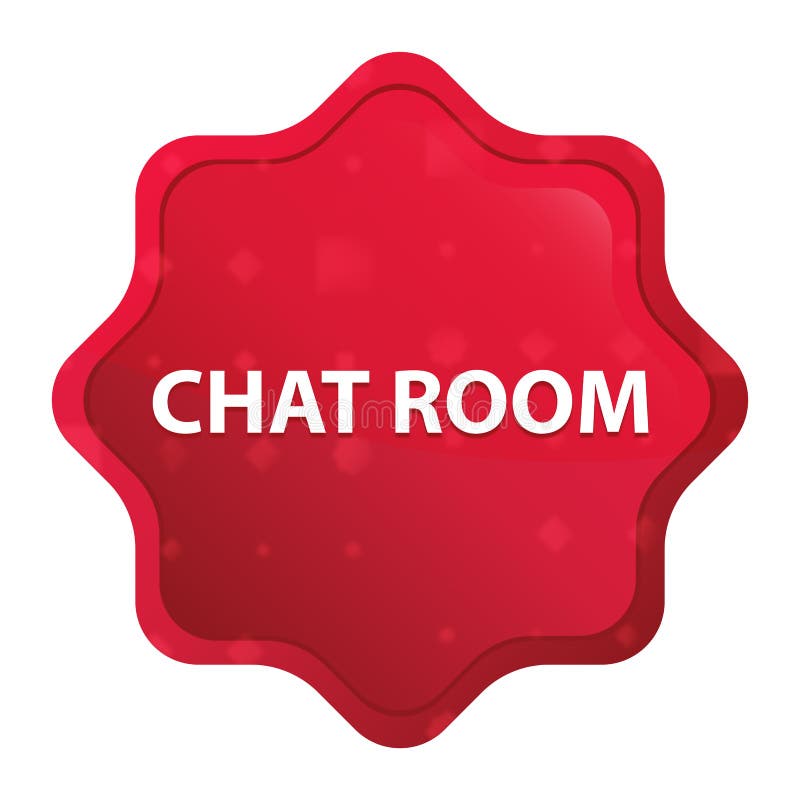 Chat Room Misty Rose Red Starburst Sticker Button Stock Illustration ...