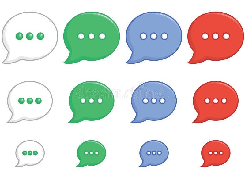 Chat Round Dialogue Circular Message Bubbles Stock Vector ...