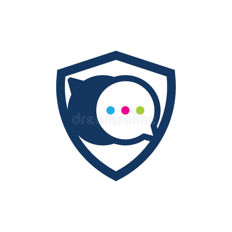 Chat Shield Logo Icon Design Stock Vector - Illustration of logo ...