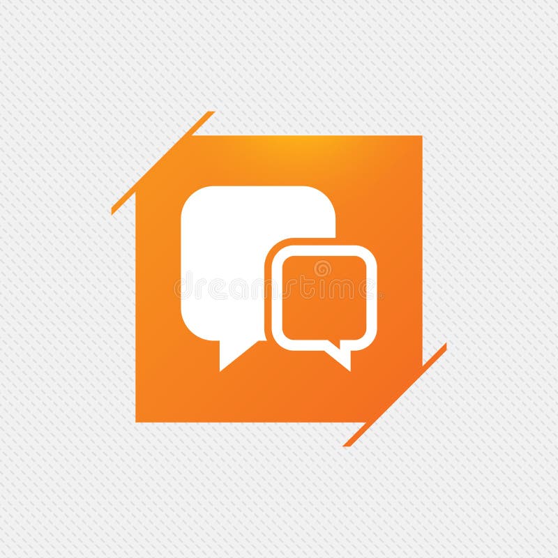 Chat Sign Icon. Speech Bubbles Symbol Stock Vector - Illustration of ...