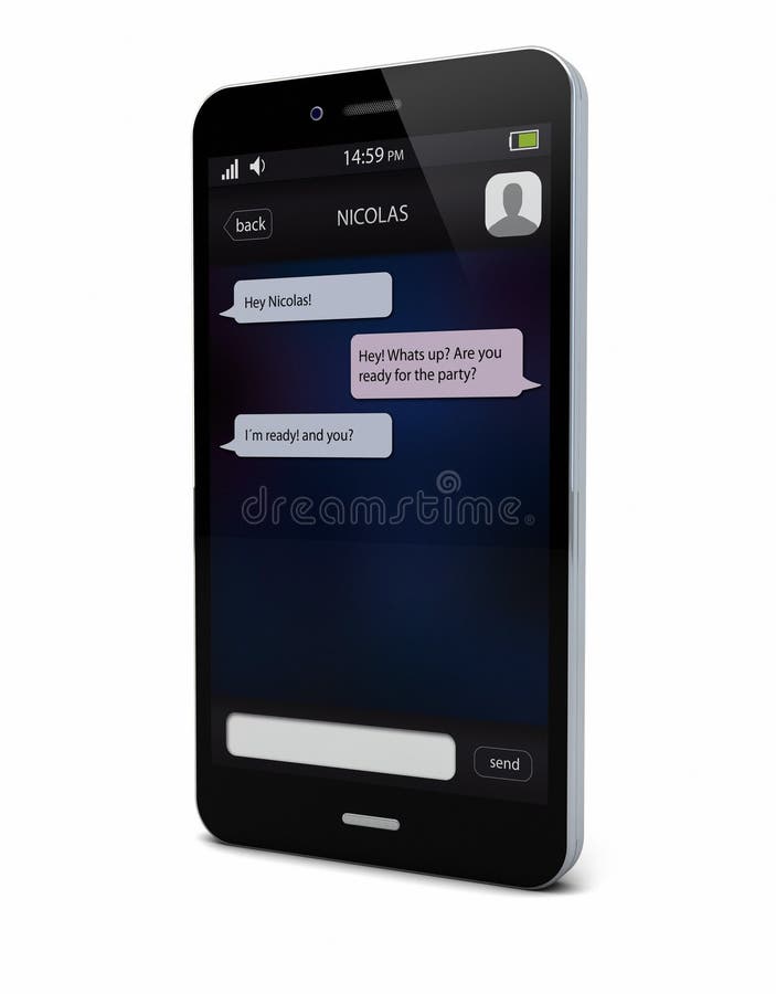 Chat smartphone stock illustration. Illustration of social - 31721647