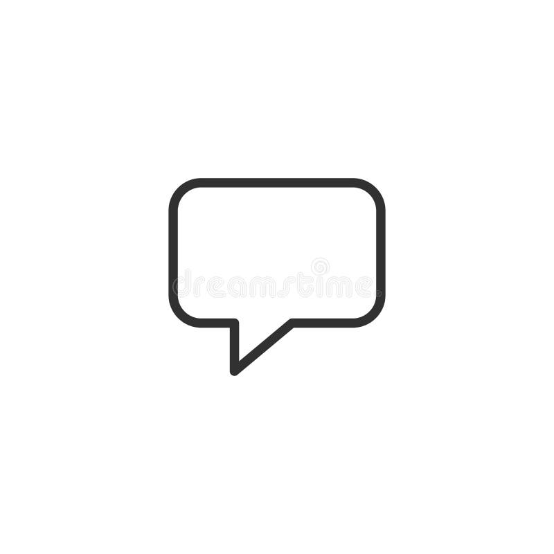 Chat Sms Linear Icon. Stock Vector Illustration Isolated on White ...