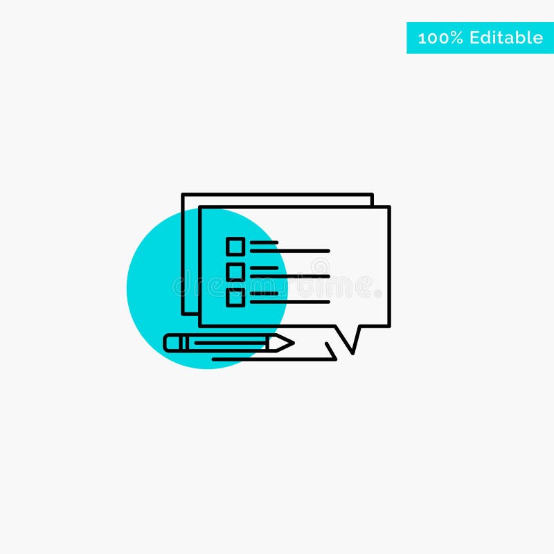 Chat, Sms, Message, Write Turquoise Highlight Circle Point Vector Icon ...