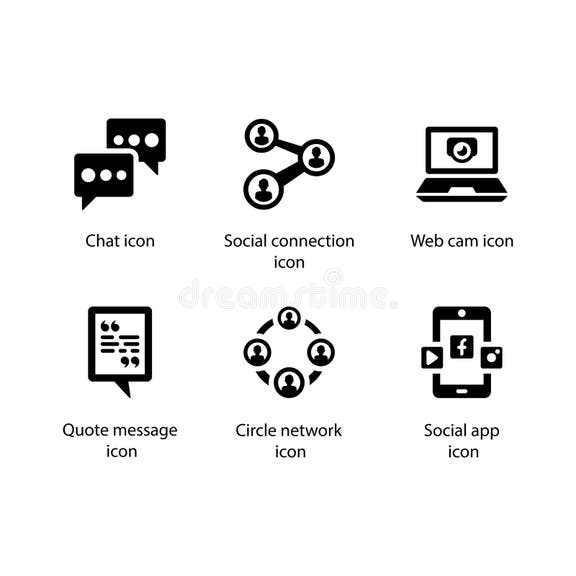 Chat, Social Connection, Web Cam, Quote Message, Circle Network, Social ...
