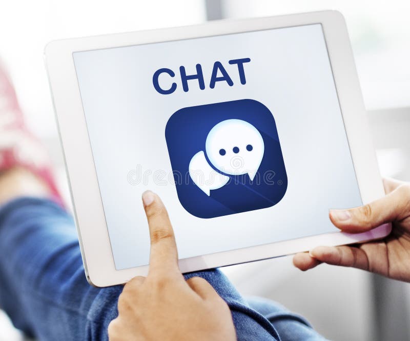 Chat Social Network Speech Bubble Stock Photo - Image of messaging ...