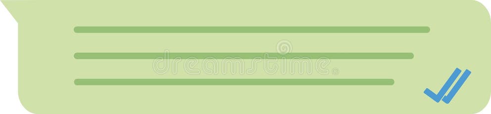 Chat Speech Bubble Blue Double Check Mark Message Stock Vector - Illustration of send, receive ...