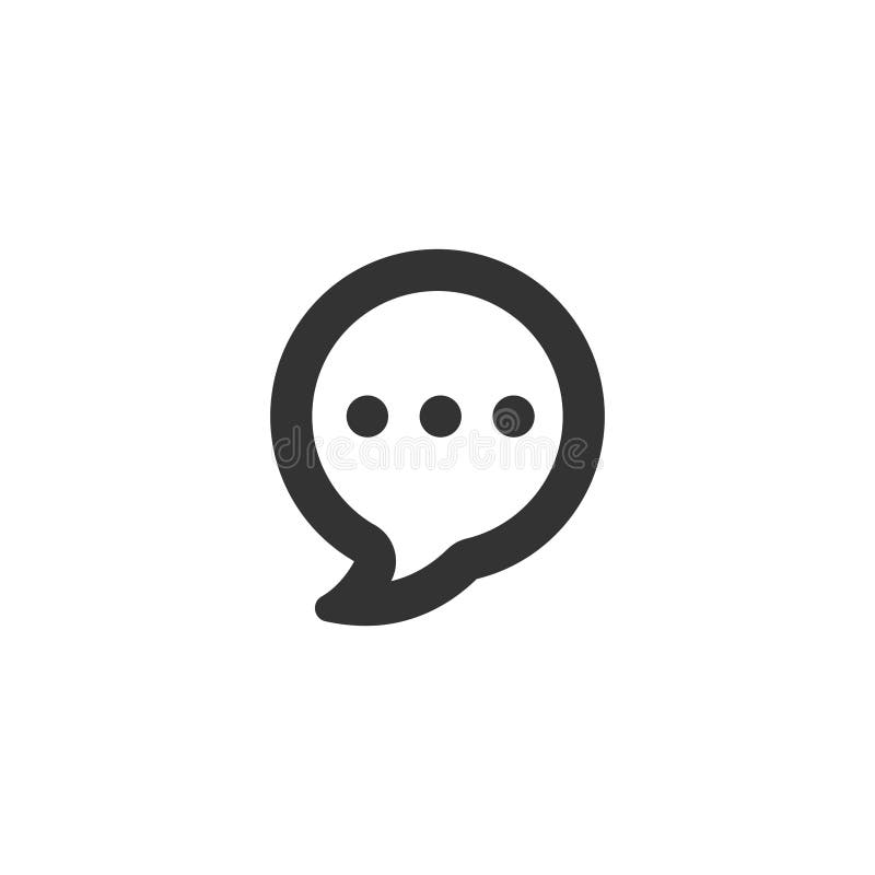 Chat Speech Bubble and Dialog Balloon Line Style Vector Icon Stock ...
