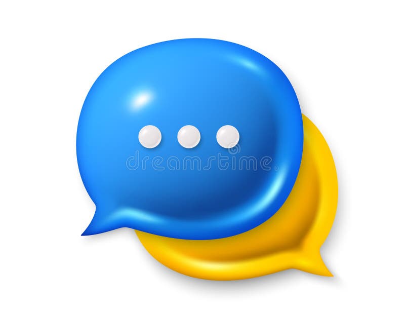 Chat Speech Bubble Icons. Comment 3d Icons. Talk, Dialog Message Box ...