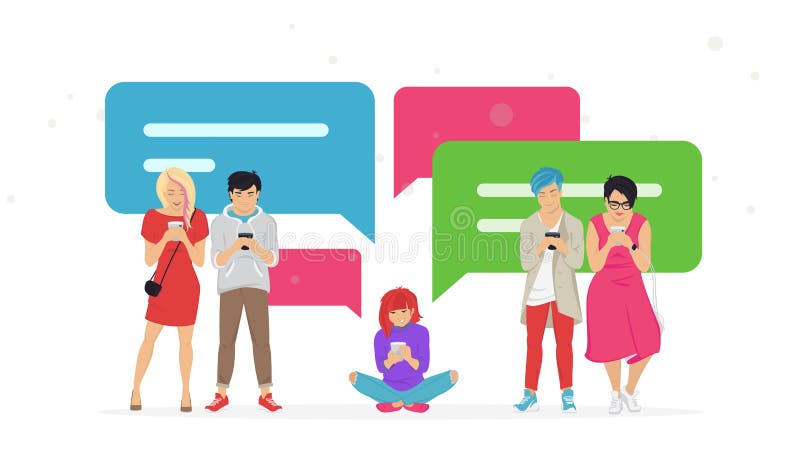 Chat Speech Bubbles for Texting Messages, Communicating and Sharing ...