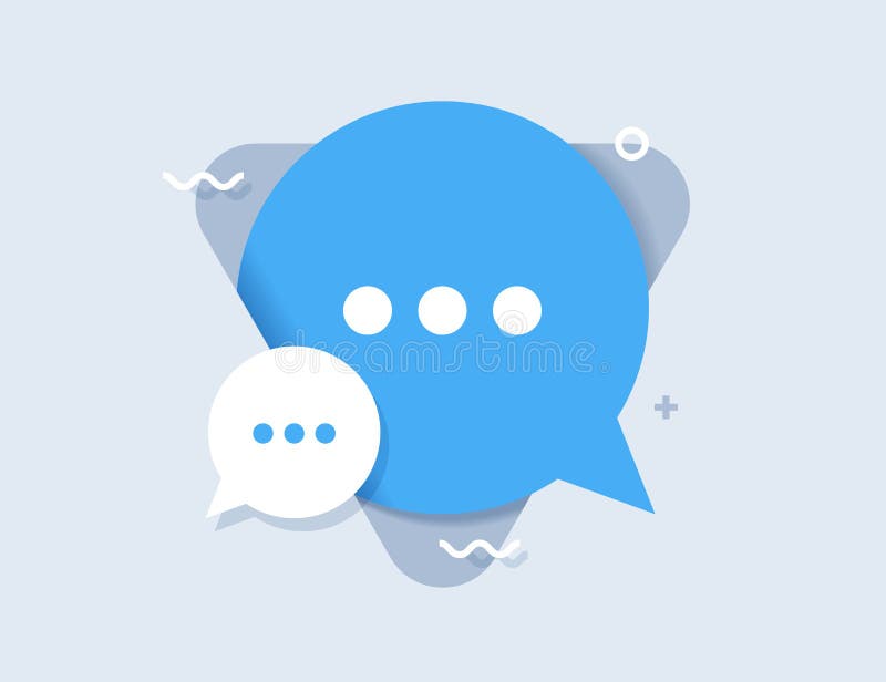 Set of Chat Speech Icons, a Speech Bubble Stock Vector - Illustration of element, flat: 231210111