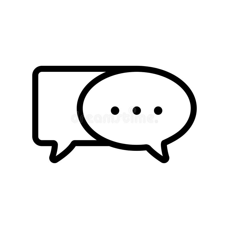 Chat Support Icon Vector. Isolated Contour Symbol Illustration Stock ...