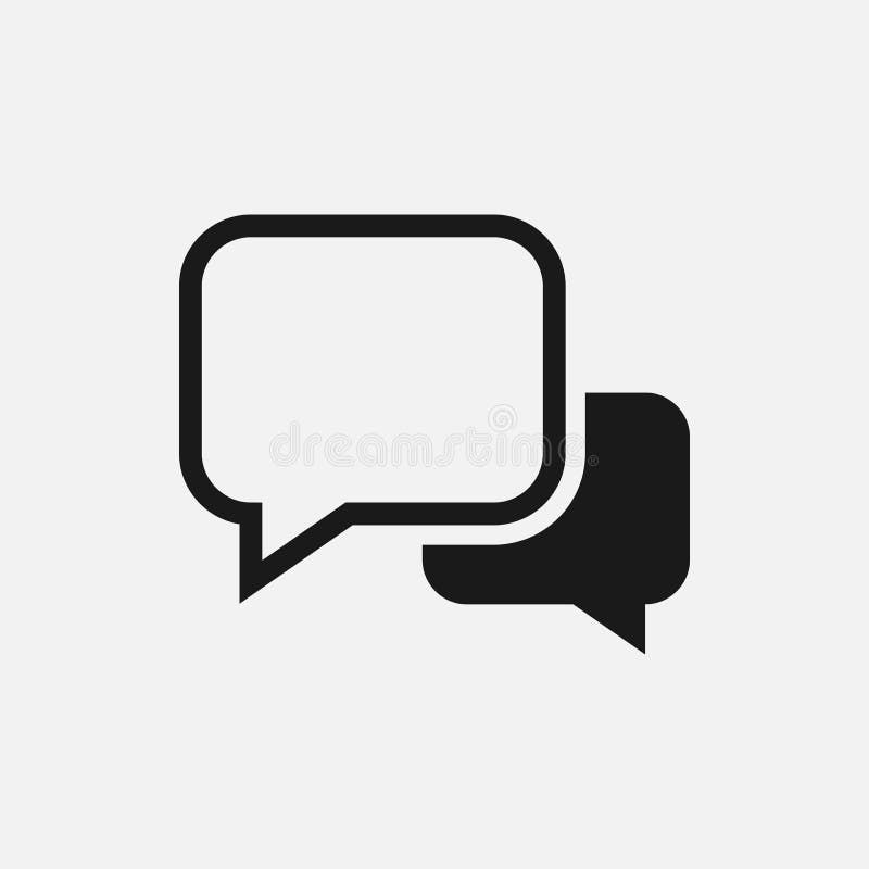 Dialog Icon in Black. Symbol of Dialogue between Two People. Vector ...