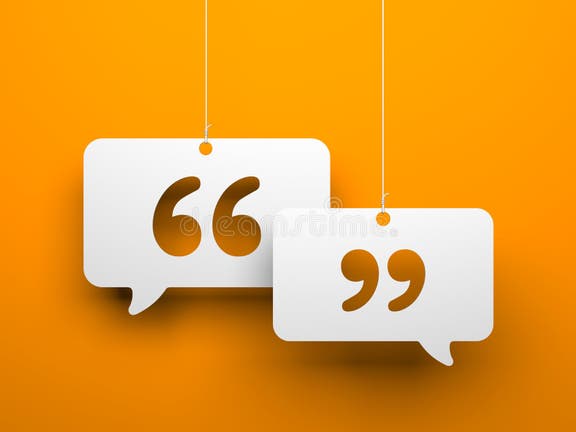 Chat Symbol and Quotation Mark Stock Illustration - Illustration of ...