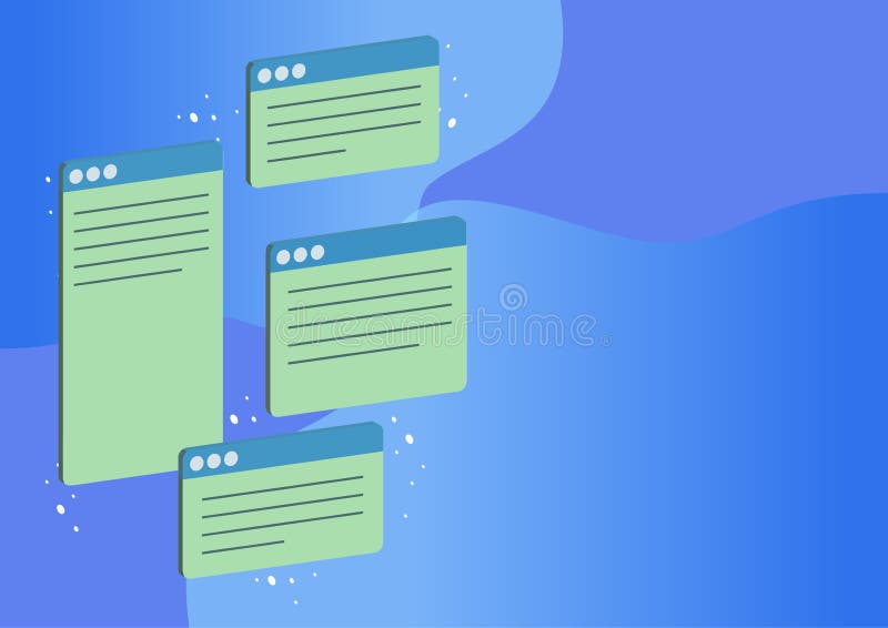 Chat Tabs Symbolizing Successful Online Communication Colleagues ...