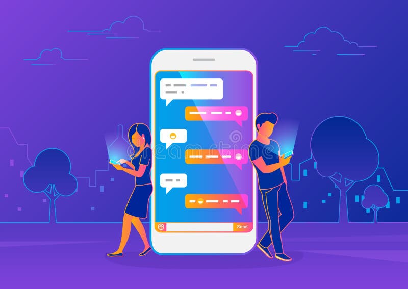 Chat Talk Concept Illustration Stock Vector - Illustration of dialog ...