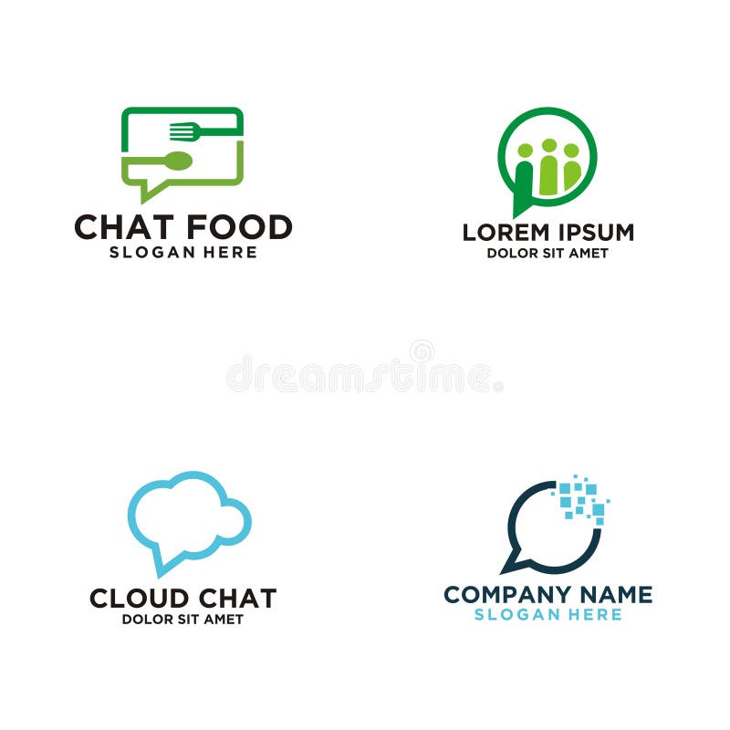 Chat talk logo inspiration stock vector. Illustration of bubble - 121689053