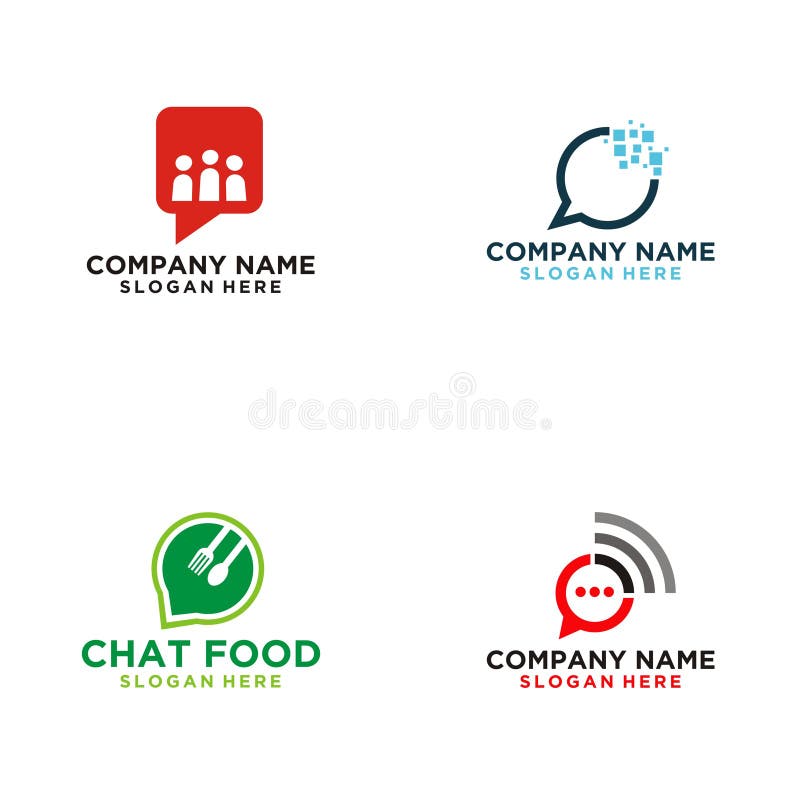 Chat talk logo inspiration stock vector. Illustration of chat - 121689041