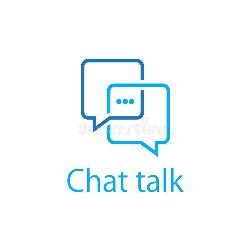 Chat Talk Pixel Perfect Logo Vector Symbol Stock Vector - Illustration ...