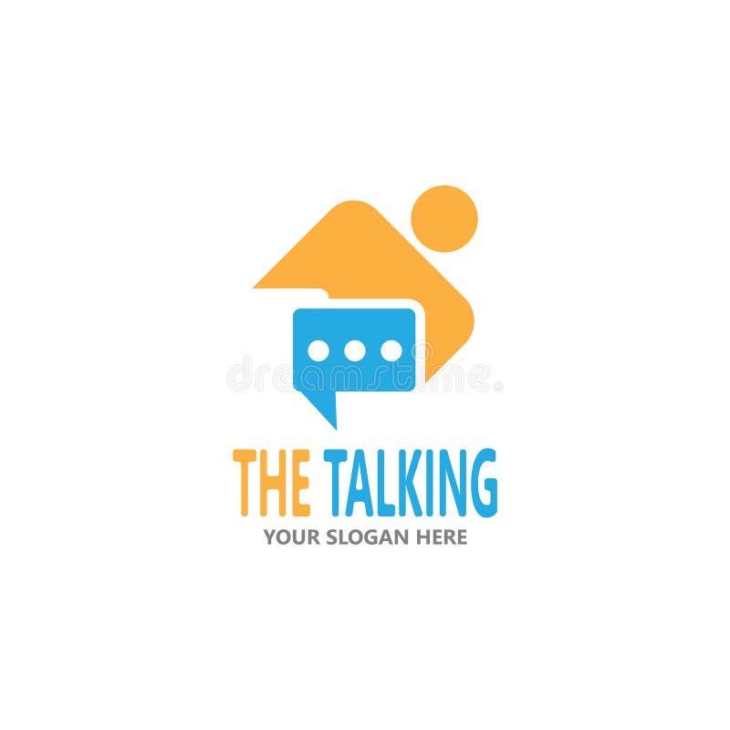 Chat Talking Logo and Symbol Vector Template Stock Illustration ...