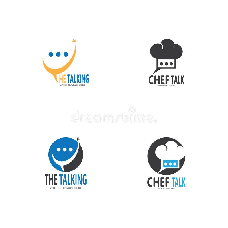 Chat Talking Logo and Symbol Vector Template Stock Illustration ...